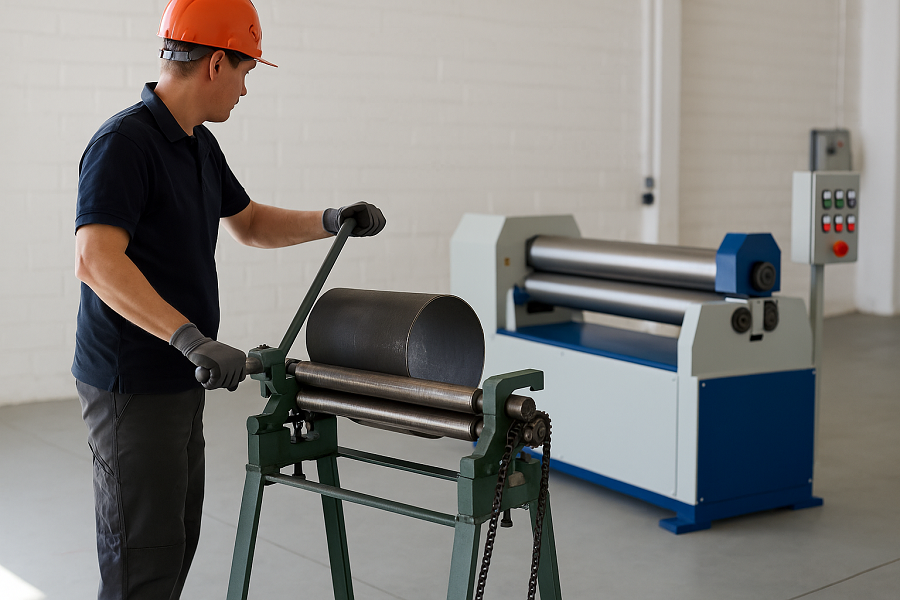 Perbedaan Mesin Roll Plat Manual dan Otomatis